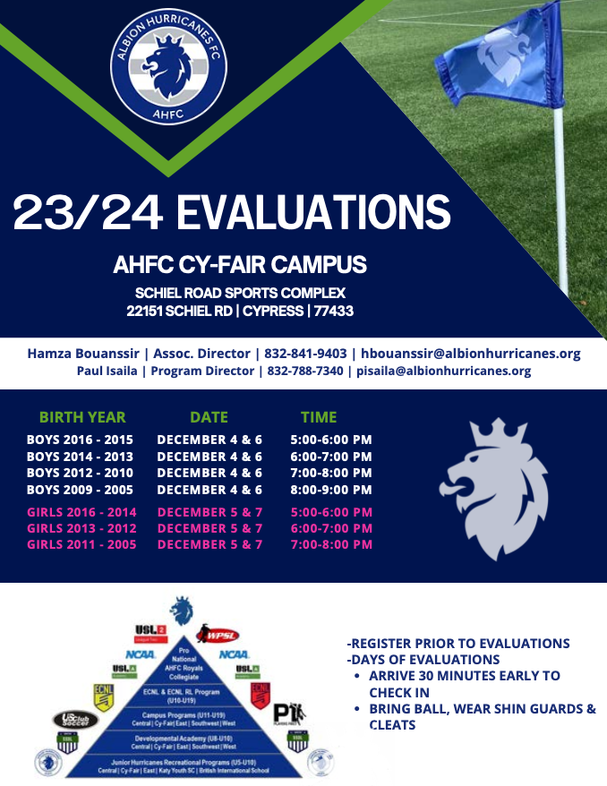 Albion Hurricanes FC Competitive Soccer